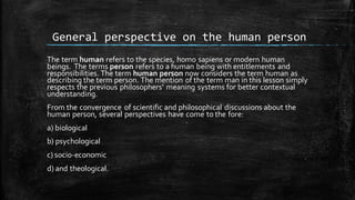 The Human Person: Limitations and Possibilities | PDF
