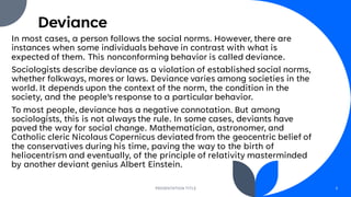Social Control, Conformity, and Deviance | PDF