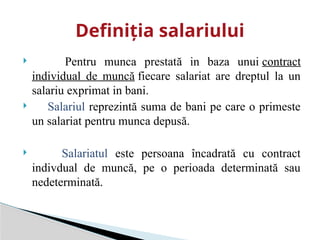 Salariul | PPTX