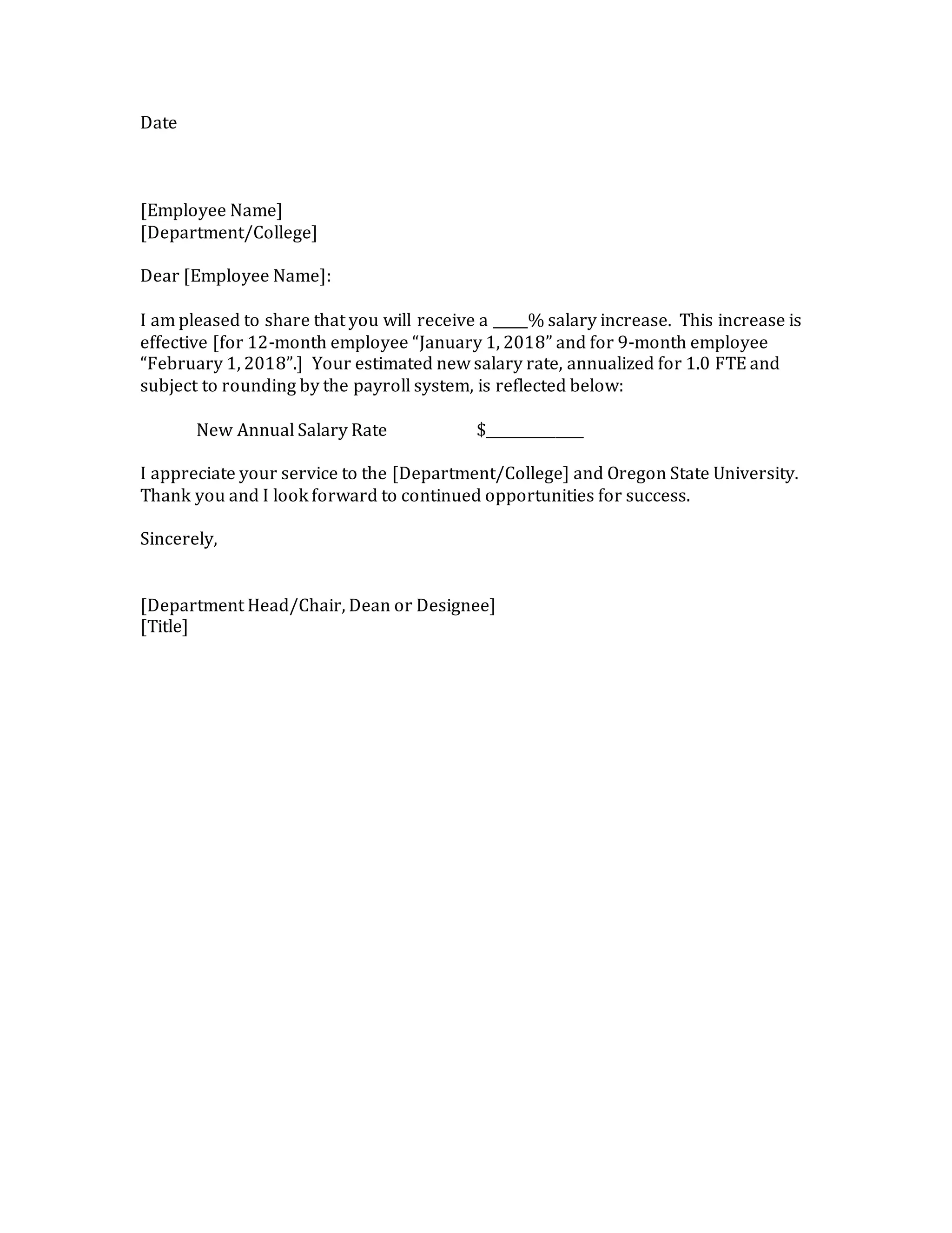 Salary increase-model | DOCX