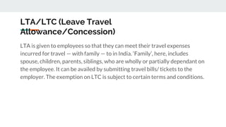 Salary Components - The ultimate tax saving hack | PPTX