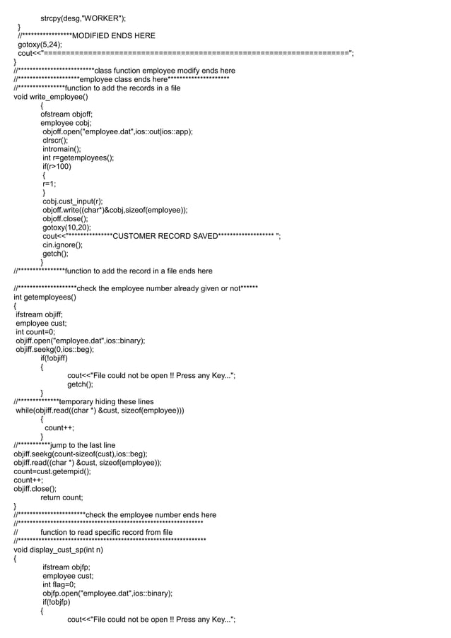 SALARY MANAGEMENT SYSTEM IN C++ | DOC