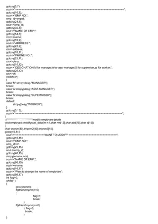 SALARY MANAGEMENT SYSTEM IN C++ | DOC