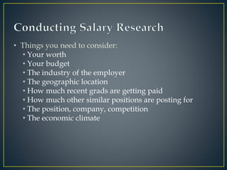 Tips for Negotiating Salary | PPT