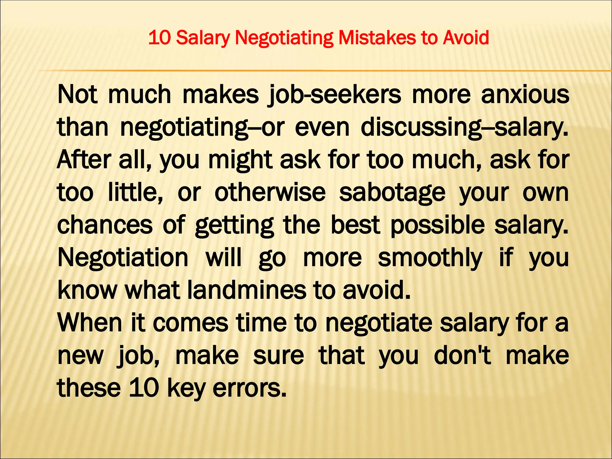 purpose of Salary Negotiation and benefits to HR | PPT