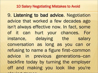 purpose of Salary Negotiation and benefits to HR | PPT