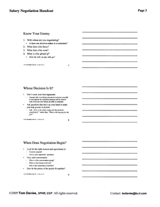 Salary Negotiation Handout | PDF