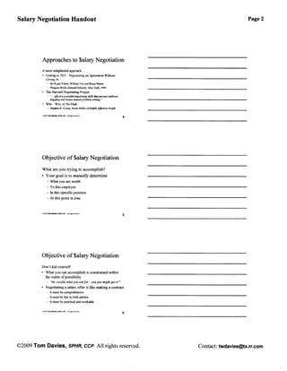 Salary Negotiation Handout | PDF
