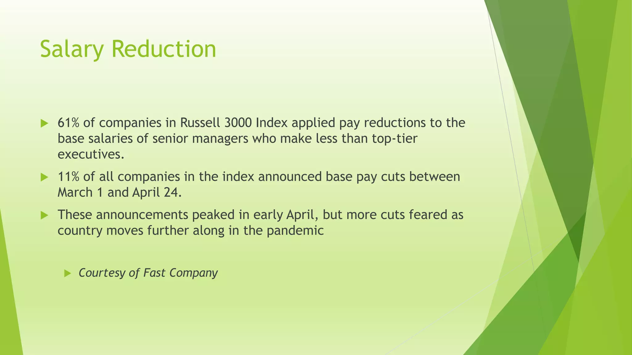 Salary reductions presentation june 2020 with formatting | PPT