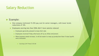 Salary reductions presentation june 2020 with formatting | PPT