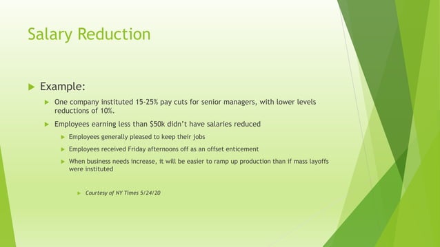 Salary reductions presentation june 2020 with formatting | PPT