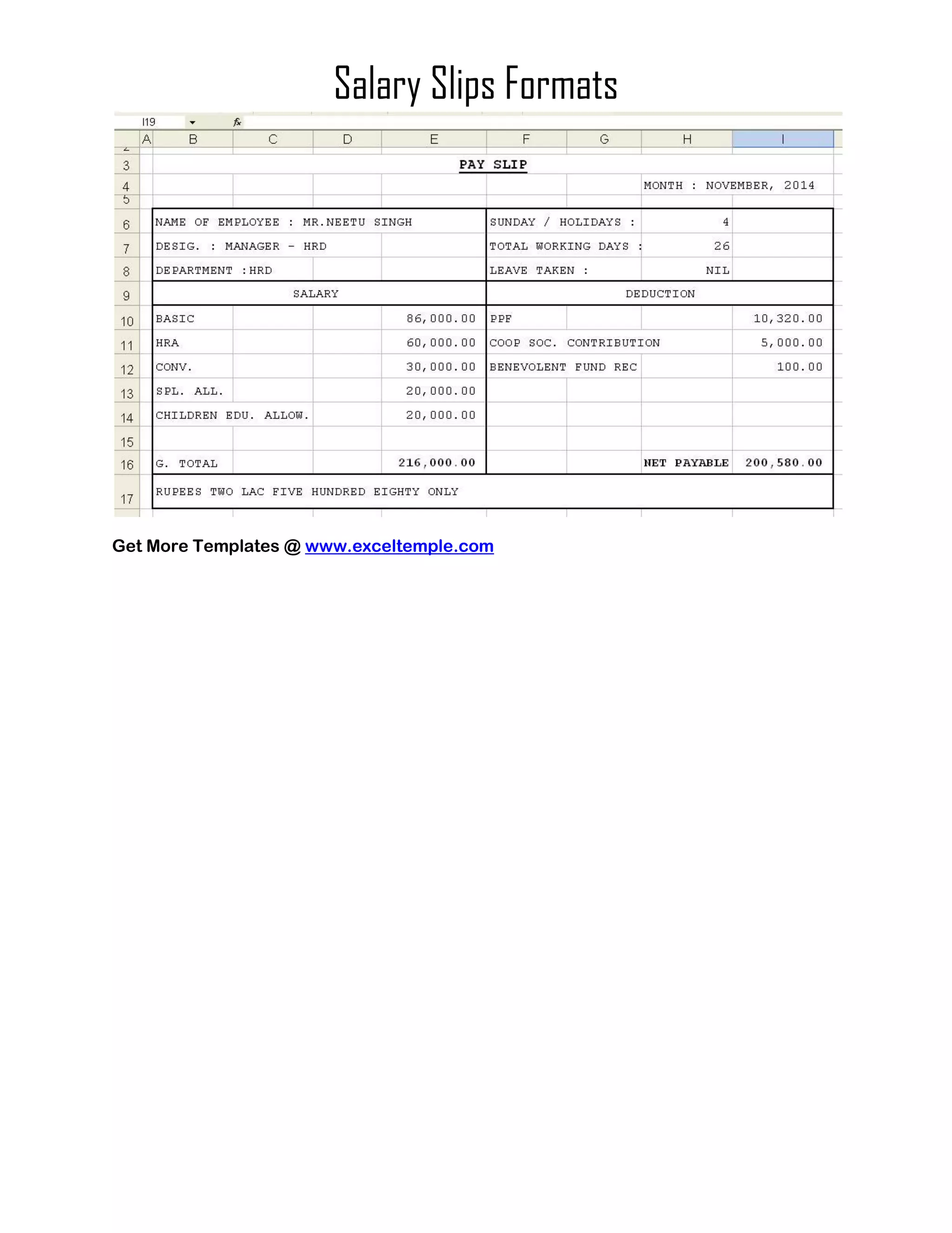 How To Make Salary Slip Format In Pdf Excel Word Howtowiki