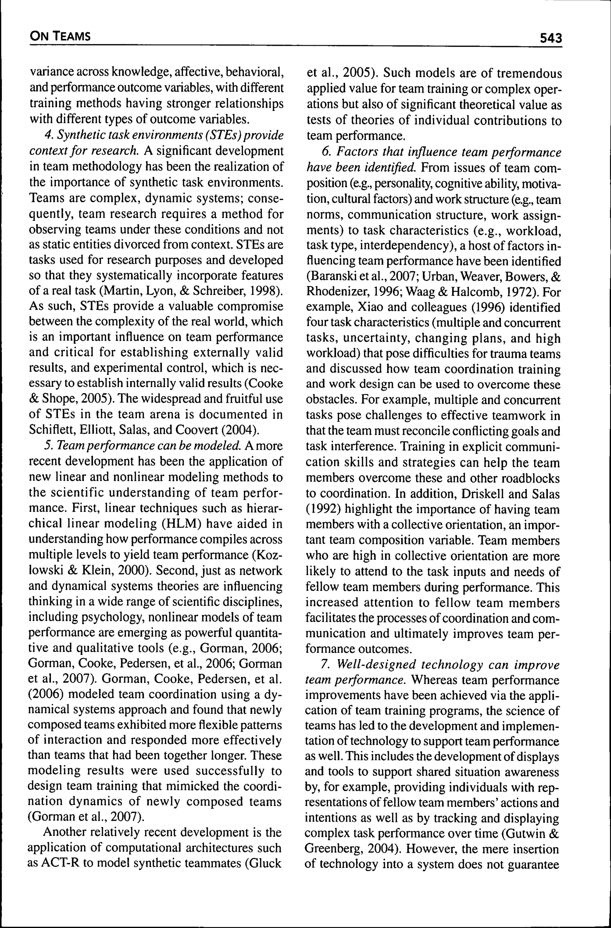 Salas et al (2008) Teams, teamwork and team performance | PDF