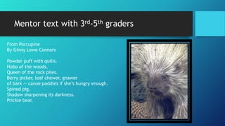 Using Nonfiction Picture Books as Mentor Texts for Student Writing