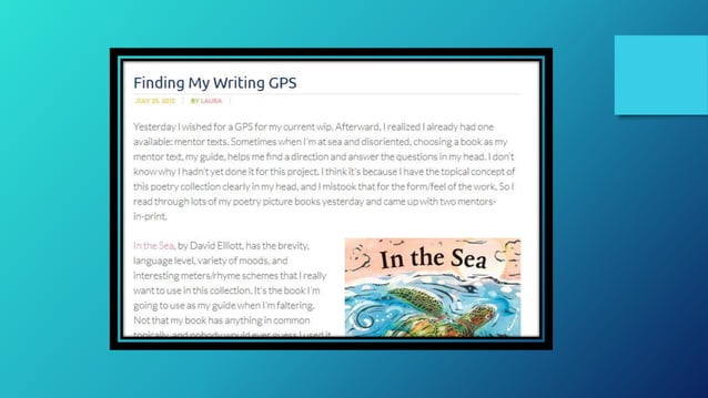 Using Nonfiction Picture Books as Mentor Texts for Student Writing