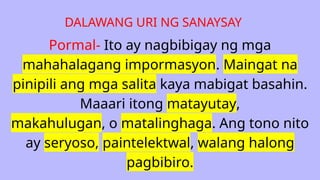 SALAYSAY-NG-ISANG-SANAY.pptxnnnnnnnnnnnnn | PPT