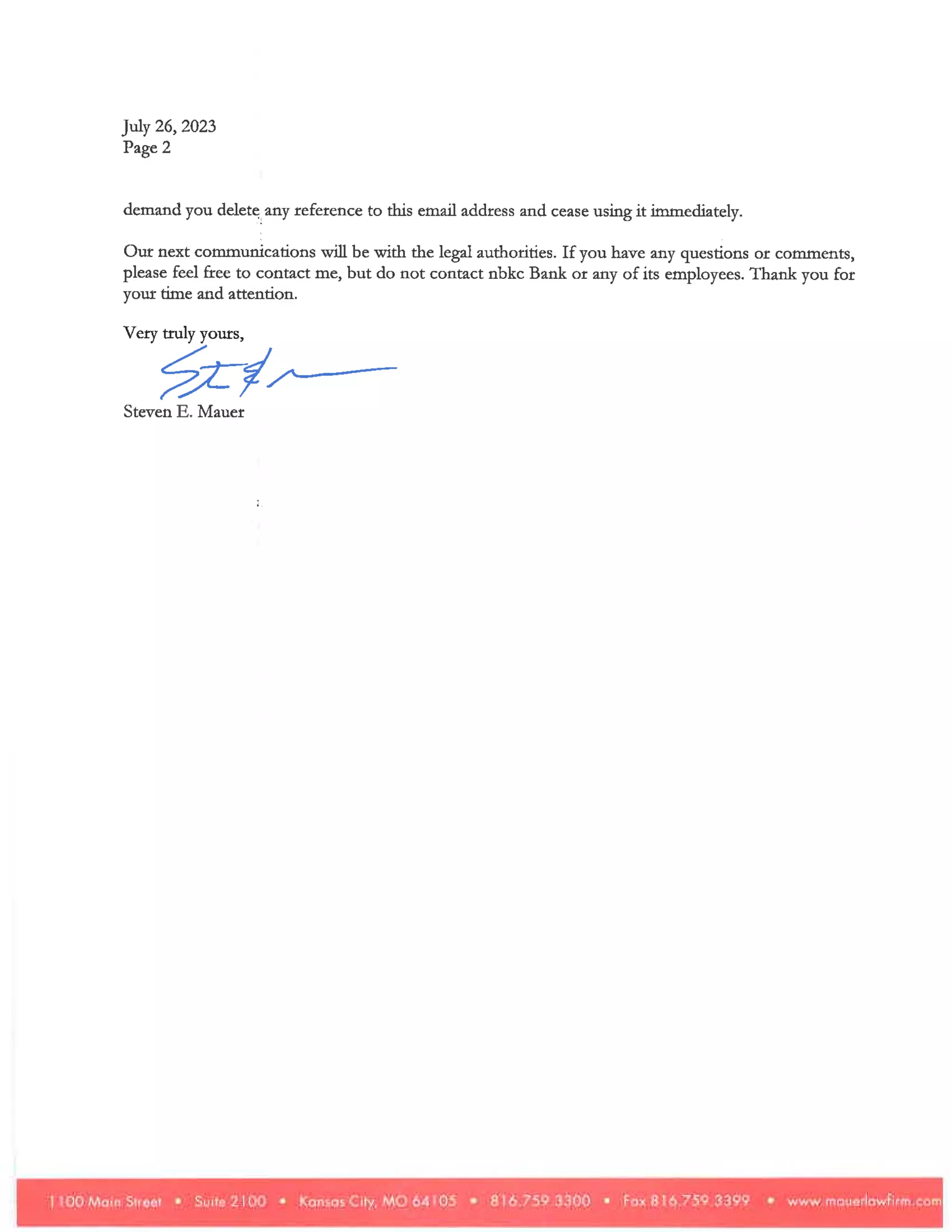 NBKC Fake Letter Lawyer | PDF