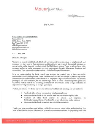 NBKC Fake Letter Lawyer | PDF