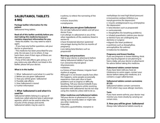Salbutamol 4mg tablets pil, taj pharmaceuticals. | PPT