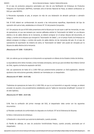 Salída de mercancías en aduanas | PDF