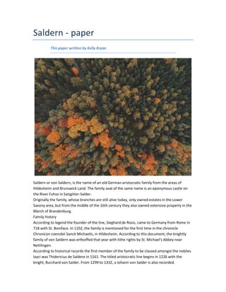 Saldern - paper.docx | Celebrity Families | Pop Culture