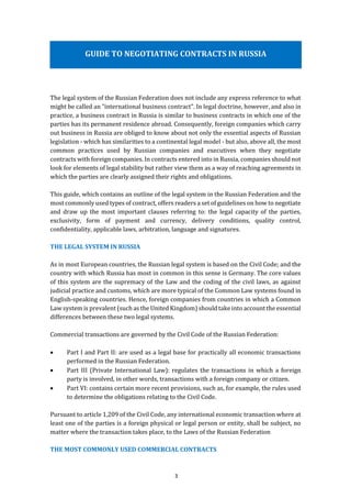 Sale and Purchase Contract for Russia in English and Russian | PDF