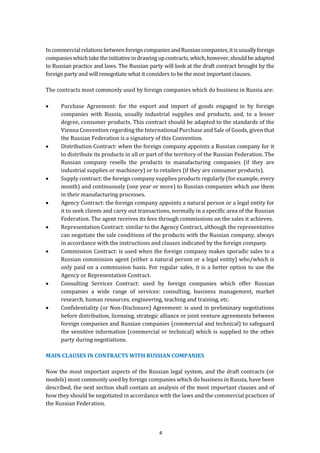Sale and Purchase Contract for Russia in English and Russian | PDF