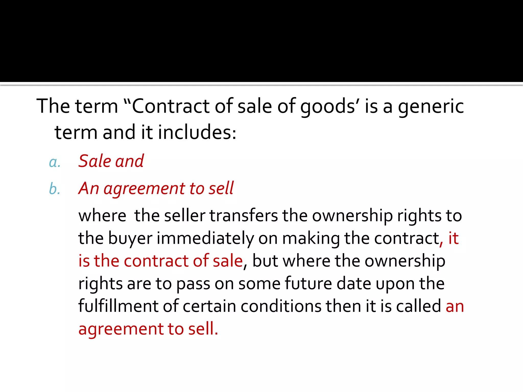 Sale and agreement to sell | PPTX
