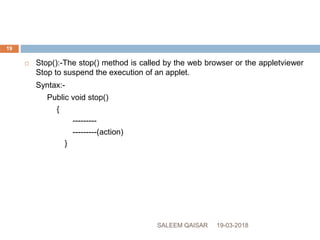 JAVA by Saleem Qasiar | PPT