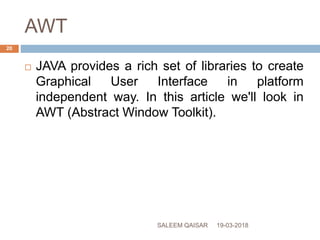 JAVA by Saleem Qasiar | PPT