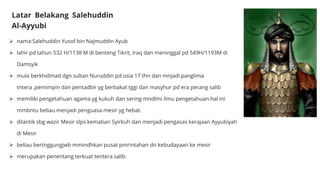 SUMBANGAN SALAHUDDIN AL-AYYUBI SEMASA ZAMAN PEMERINTAHANNYA.pptx