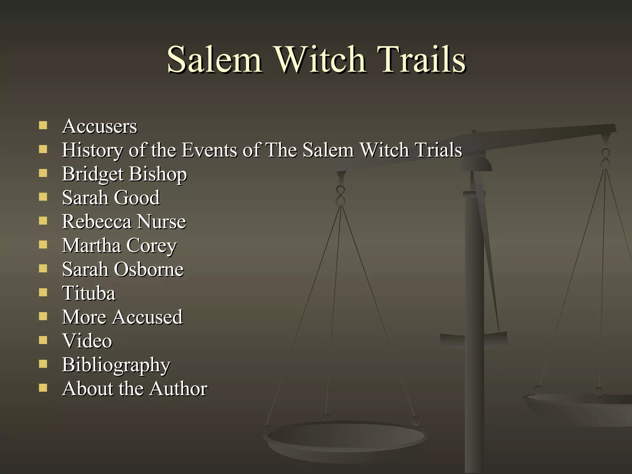 Salem Witch Trails For Computers In Education | PPT