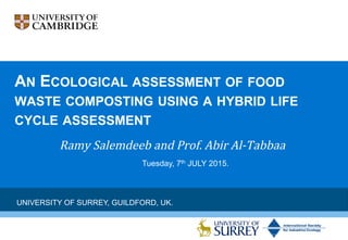 An ecological assessment of food waste composting using a hybrid life cycle assessment | PDF ...
