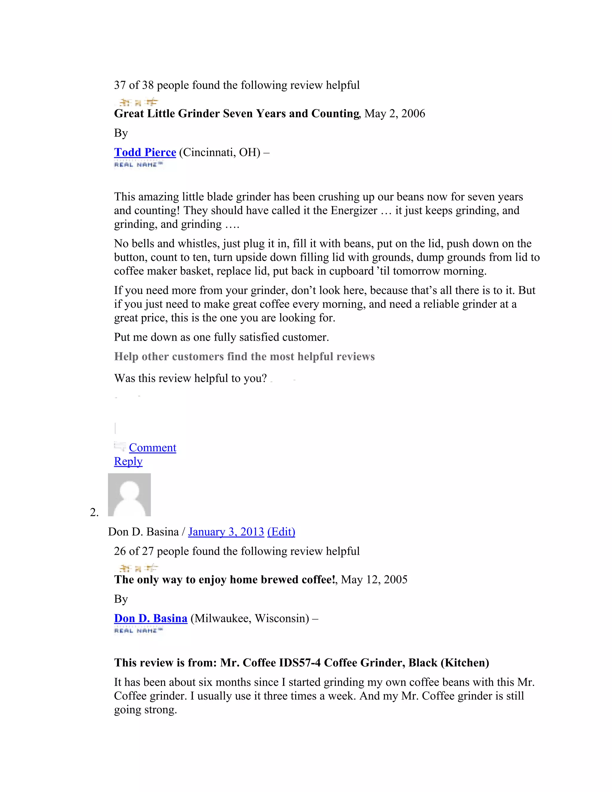 Sale – mr. coffee ids57 4 coffee grinder, black – review | PDF