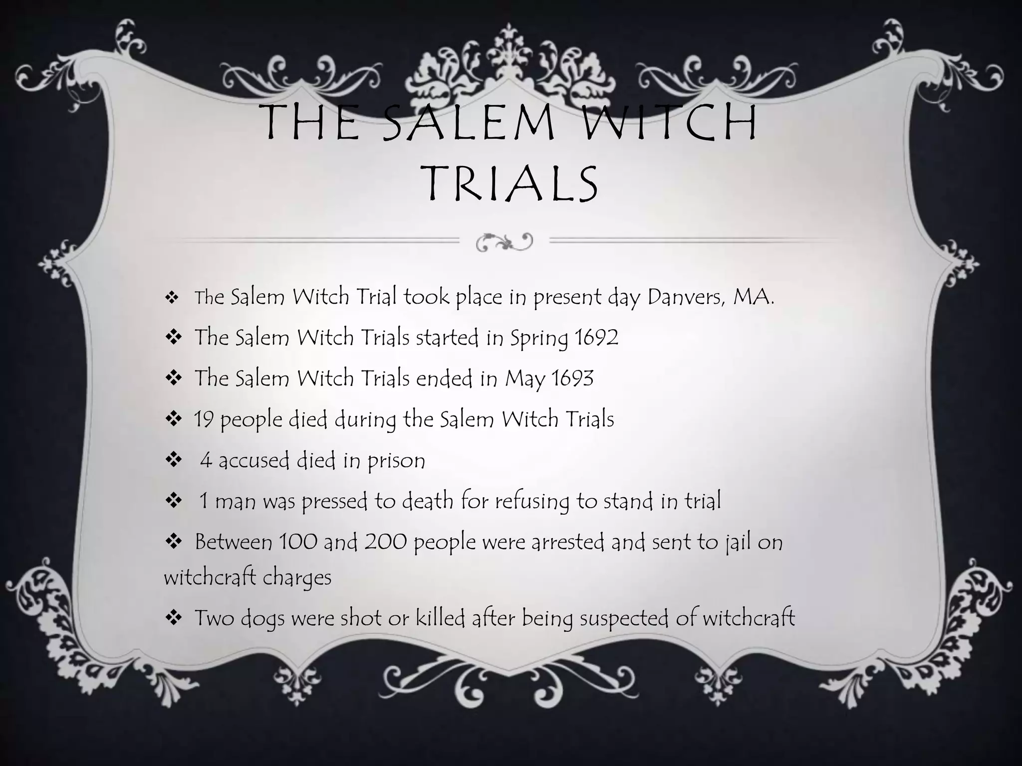 The Salem Witch Trials | PPTX