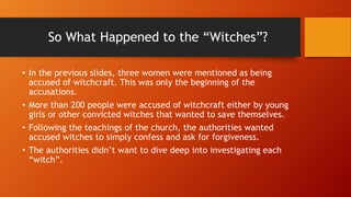 Abby Gunn HST 101 680: Salem witch trials | PDF