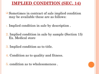 Sale of good act,1930 | PPT