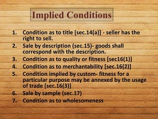 Sale of goods | PPTX
