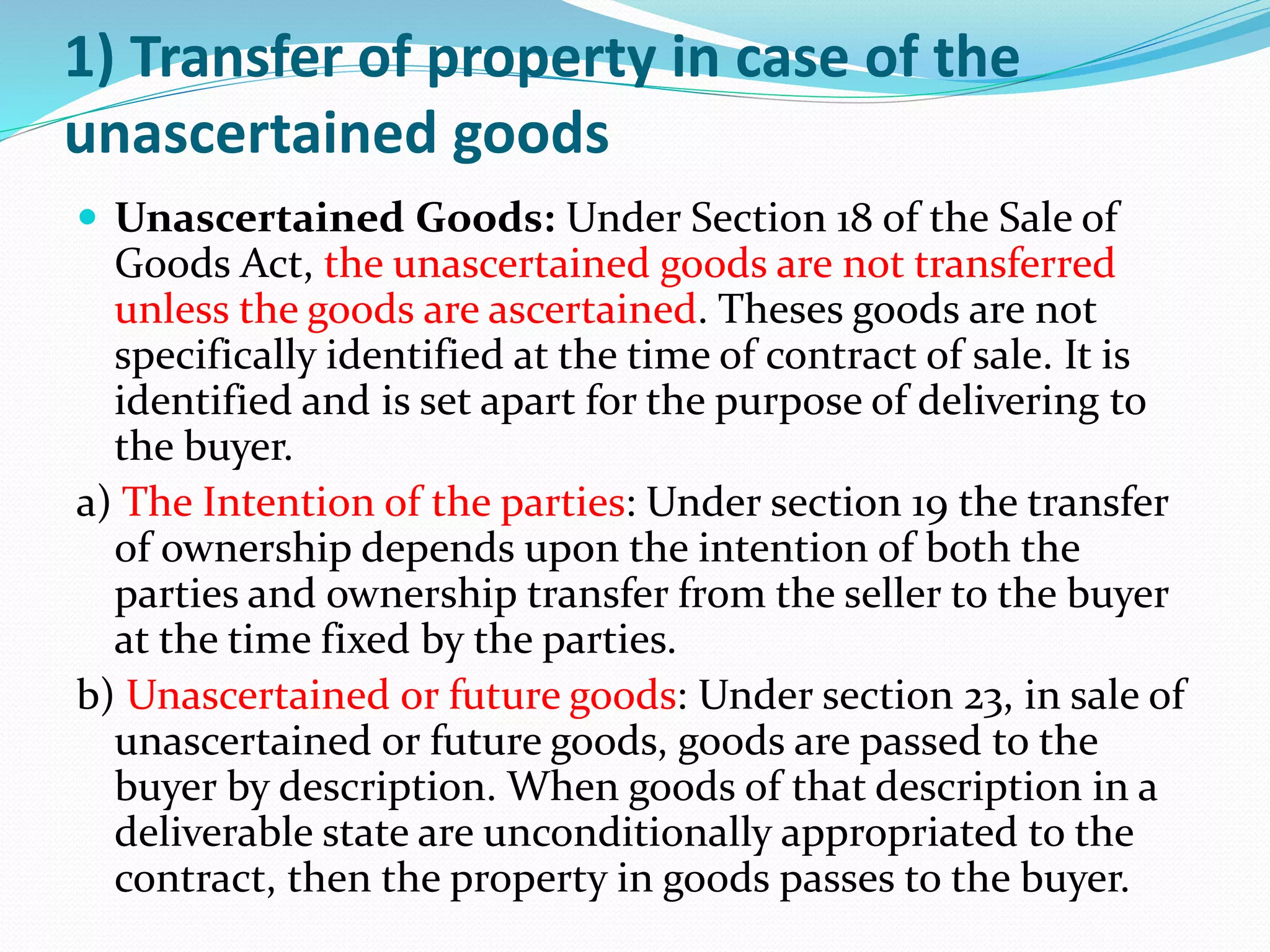 Sale of goods Act, 1930 | PPTX