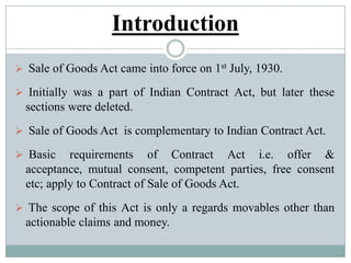 Sale of Goods Act | PPTX