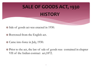 Sale of goods act | PPTX