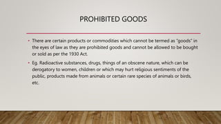 Introduction to Sale of Goods Act, 1930 by Shraddha Pandit | PPT