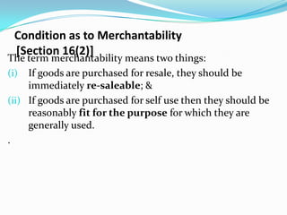 Sale of goods act, 1930 | PPTX