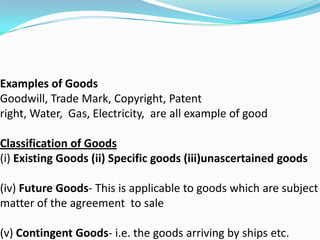 Sale of goods act, 1930 | PPTX