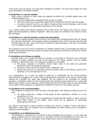 Sale of goods notes... | DOC