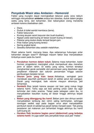 Salep buat wasir eksternal bengkak | PDF