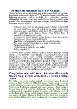 Salep buat wasir eksternal bengkak | PDF
