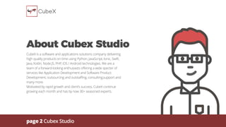 Software Development Studio Cubex | PDF