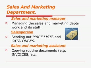 Sales Department | PPT