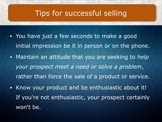 Improving Your Selling Skills | PPT